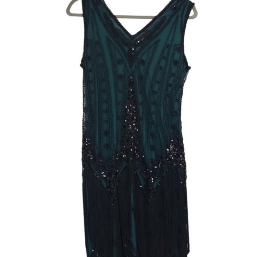 1920s Flapper Halloween Costume Cosplay Sequin Tassel… - Gem